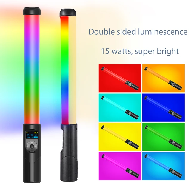 Double sided 15W RGB Light Stick Wand With Tripod Stand Party LED Lamp ...