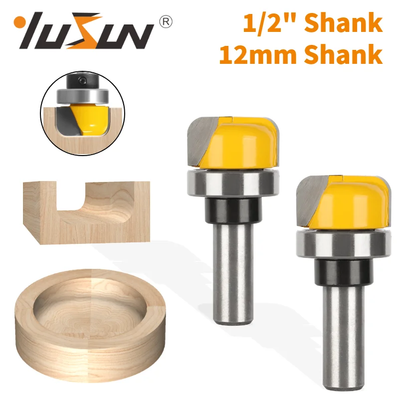 YUSUN-Round-Nose-Bit-With-Bottom-Bearing-Cove-1-1-8-Router-Bit-Alloy ...