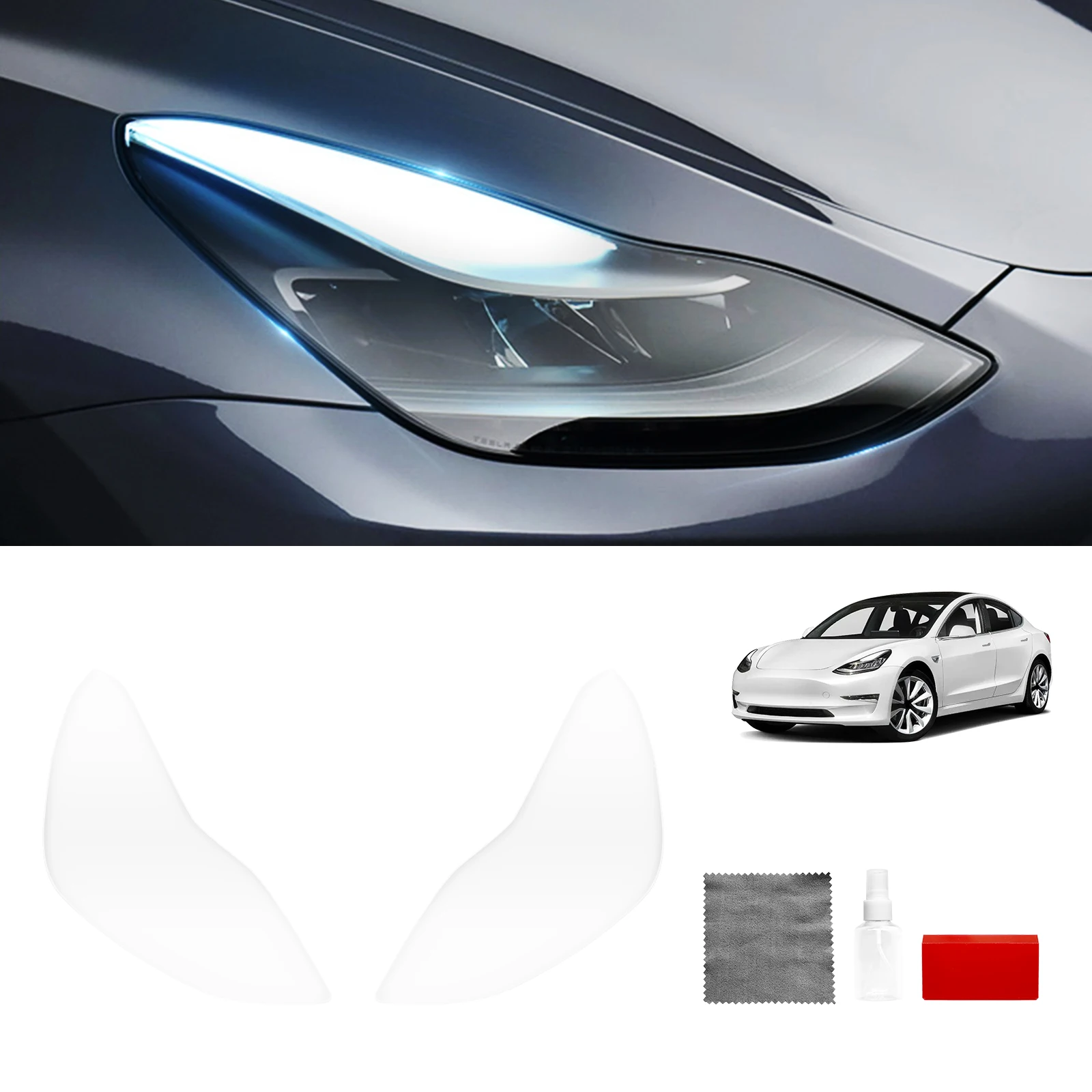 Headlamp-Transparent-Protective-Film-PPF-For-Tesla-Model-3-Y-Front ...