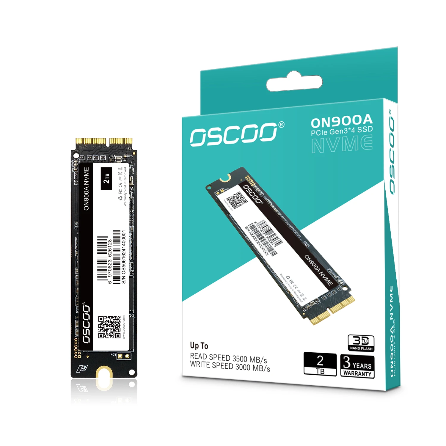 OSCOO NVME SSD for 2013-2017 MacBook Air A1465 A1466 NVMe PCIe Gen3.0*4 ...