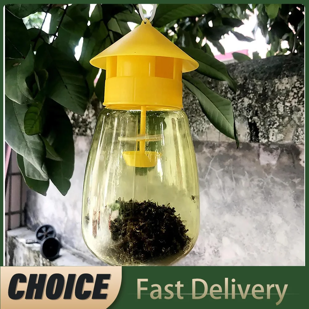 Fruit-Fly-Trap-Killer-Yellow-Plastic-Drosophila-Trap-Anti-Fly-Fruit-Fly-Killer-Catcher-Orchard ...