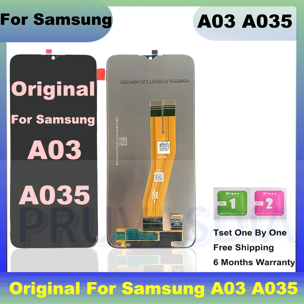 Pantalla LCD Original para Samsung Galaxy A03 A035, digitalizador con pantalla táctil, SM A035F ...
