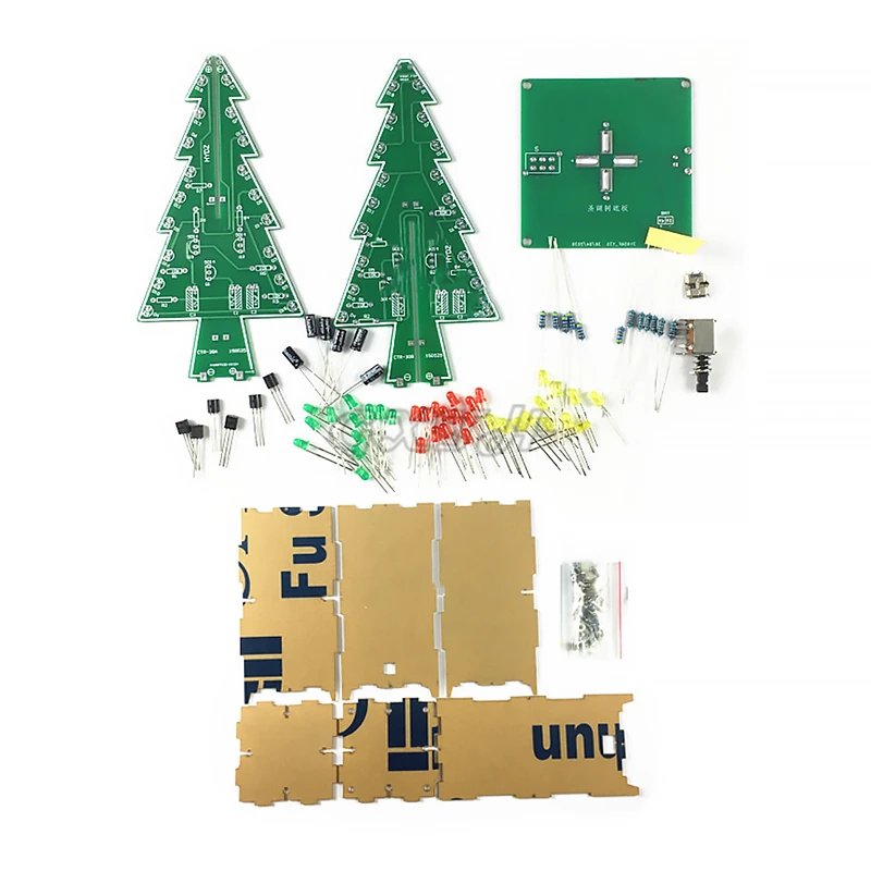 DIY-Elektronik-Kit-3d-Weihnachts-baum-RGB-Flash-Platine-L-ten-Praxis ...
