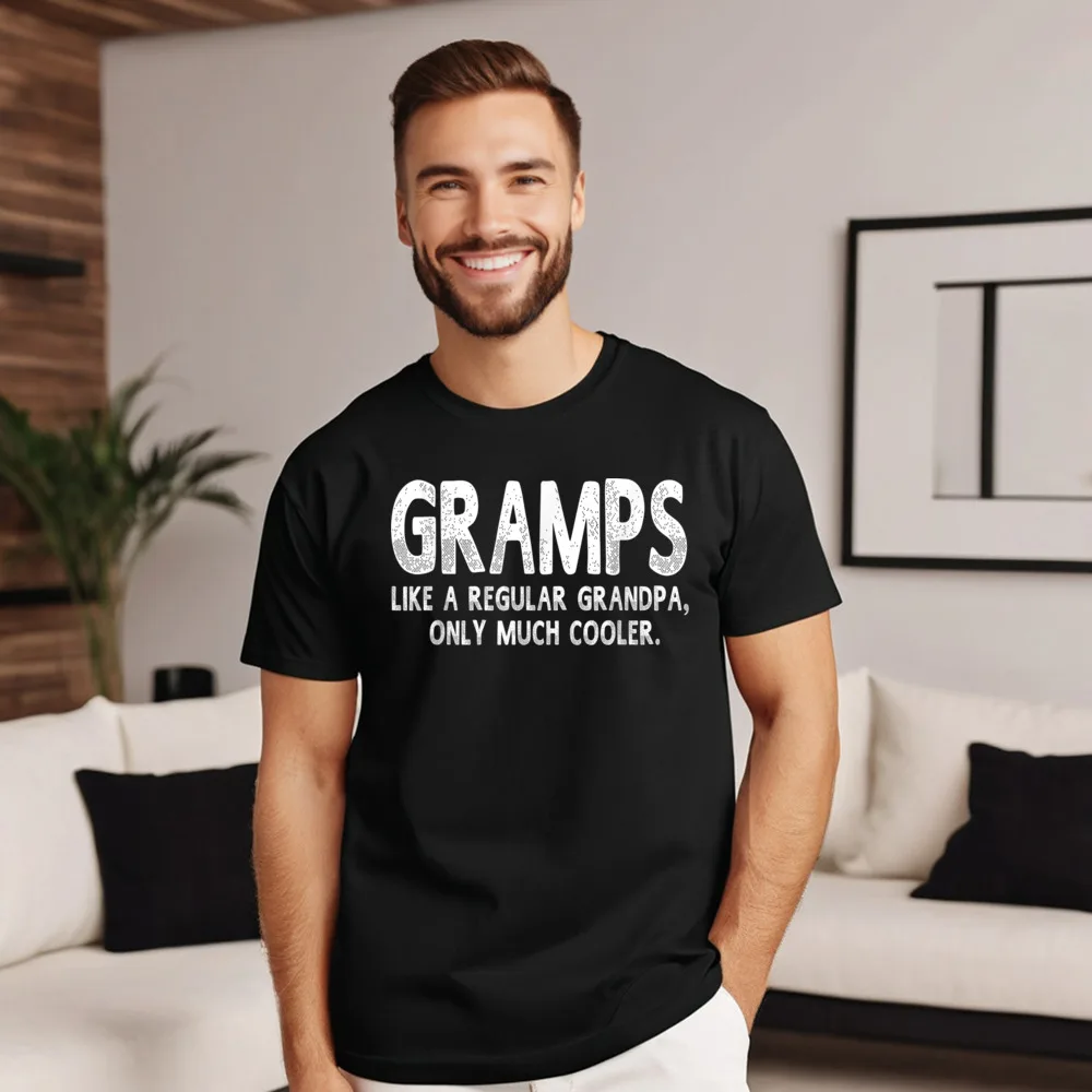 Crewneck Gramps Definition Like Regular Grandpa 100% Cotton Mens T ...