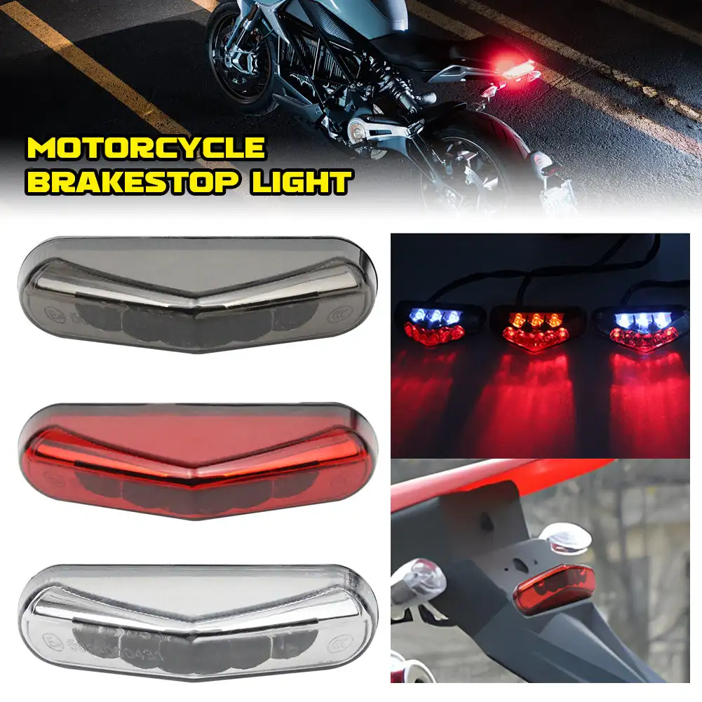 12V Motorcycle Tail Rear Light Lamp Taillight Motor Brake Stop Lights ...
