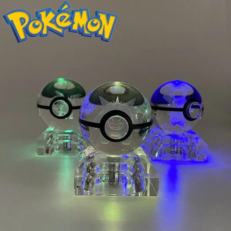 Customized-5cm-Pokemon-3D-Crystal-Ball-Pikachu-Bedside-Decoration ...