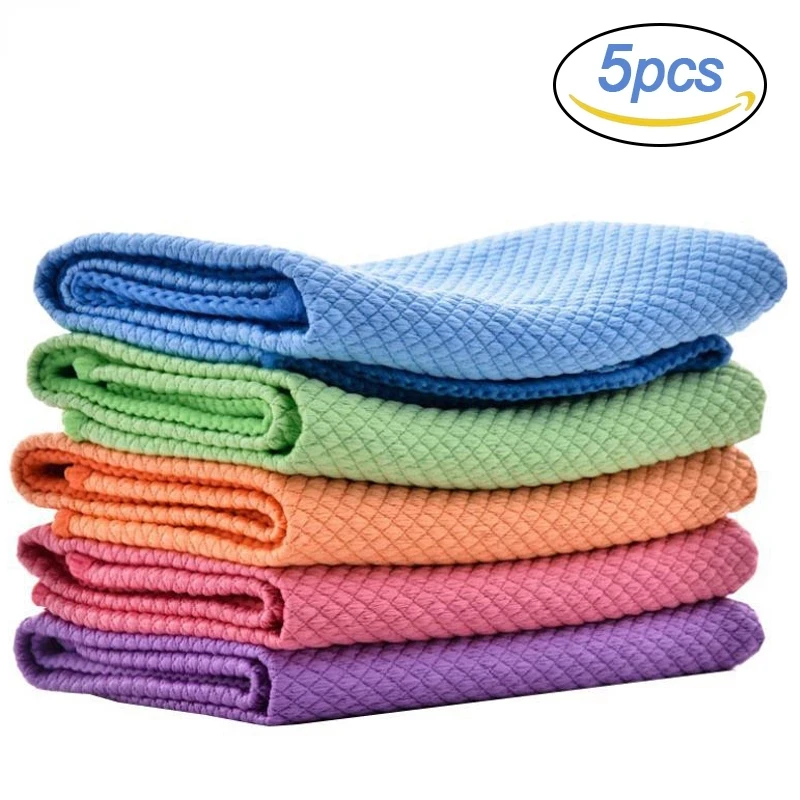 5Pcs-Xiaomi-Kitchen-Cleaning-Towel-Anti-Grease-Wiping-Rags-Absorbable ...