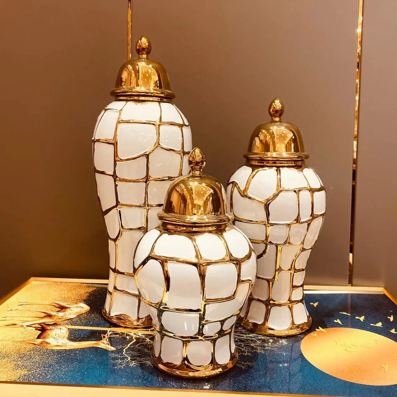 51cm-Light-Luxury-Ceramic-Electroplated-General-Jar-European-Style ...