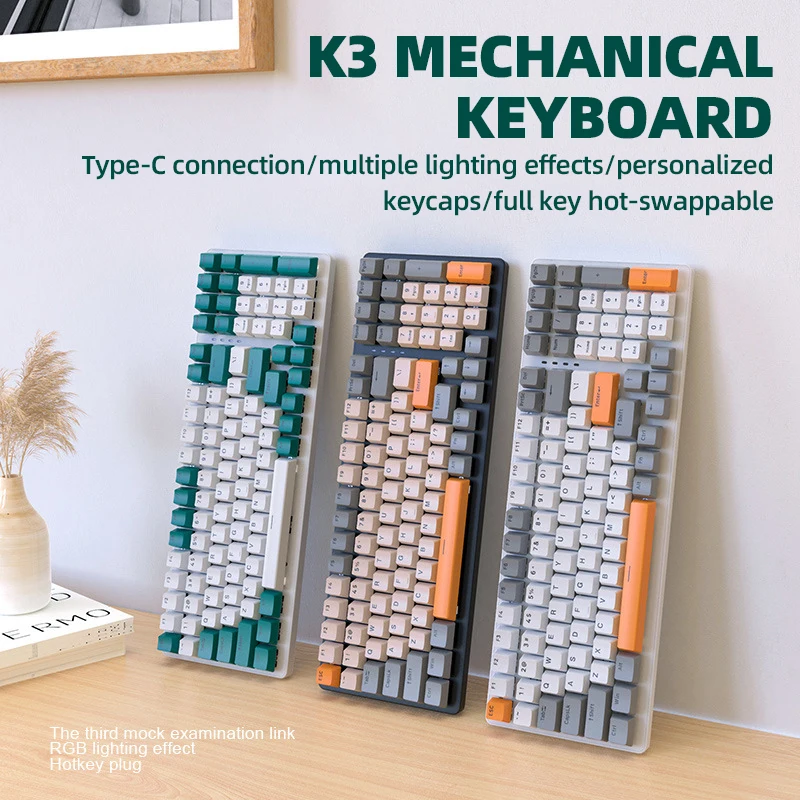 K3-Mechanical-Keyboard-100-Keys-Gaming-Gamer-Keyboards-RGB-Backlight ...