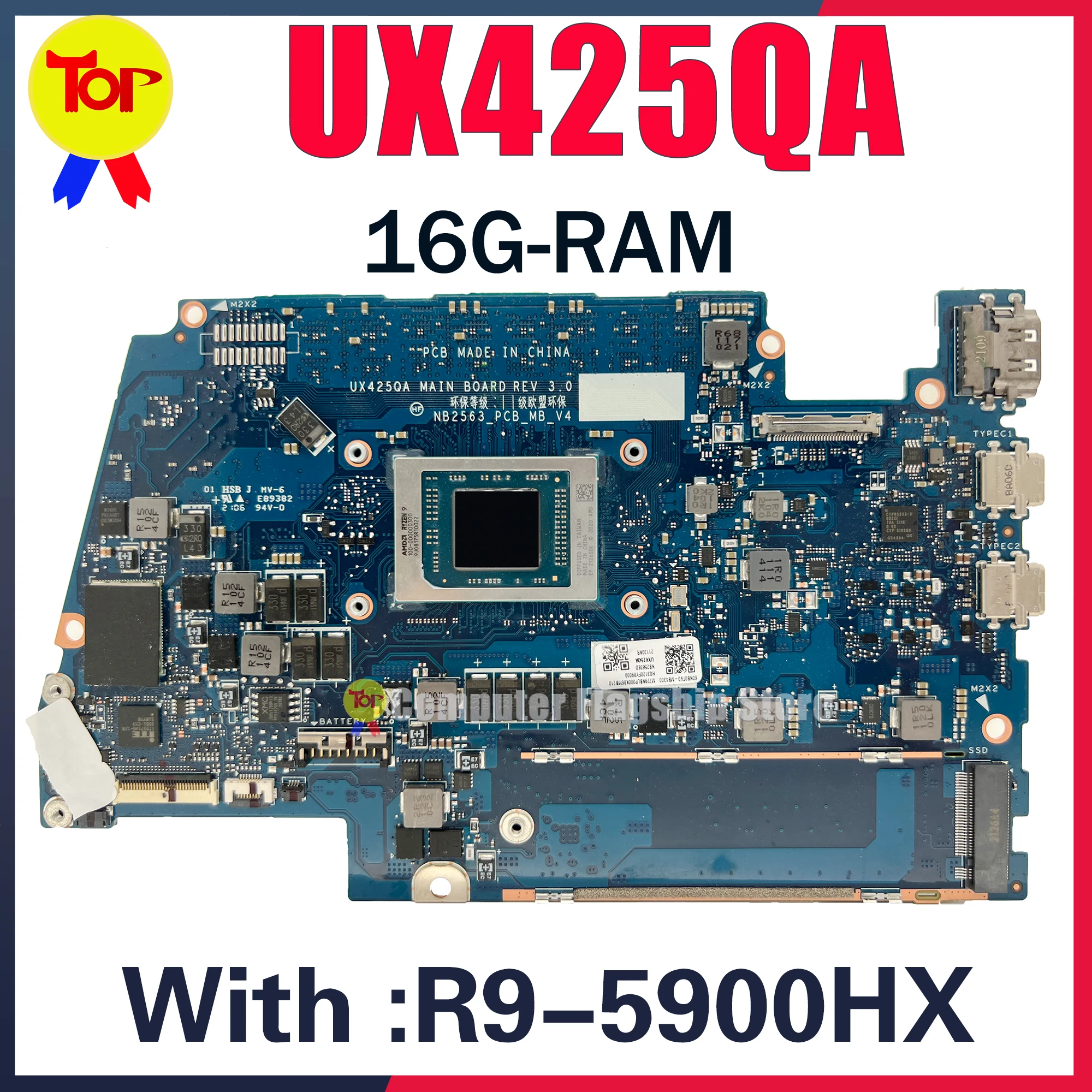 UX425QA-Laptop-Motherboard-For-ASUS-ZenBook-14-UM425QA-UX425Q-UM425Q ...