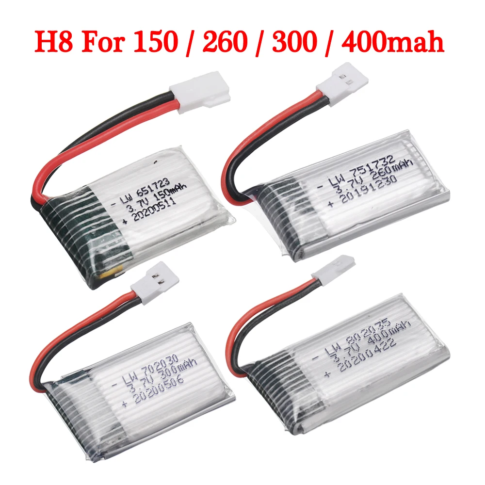 3.7V 150mAh 260mAh 300mAh 400mAh RC Palne Rechargeable lipo Battery for ...