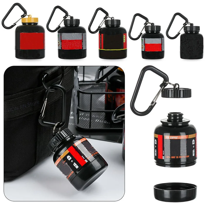 Protein Powder Container Pill Organizer Protein Keychain Sport ...