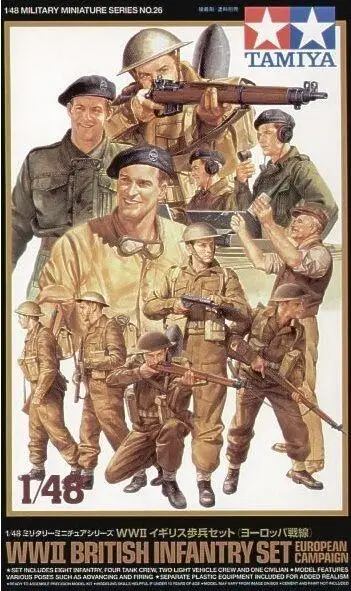 Tamiya 32526 1/48 Military Model Kit Wwii British Infantry European ...