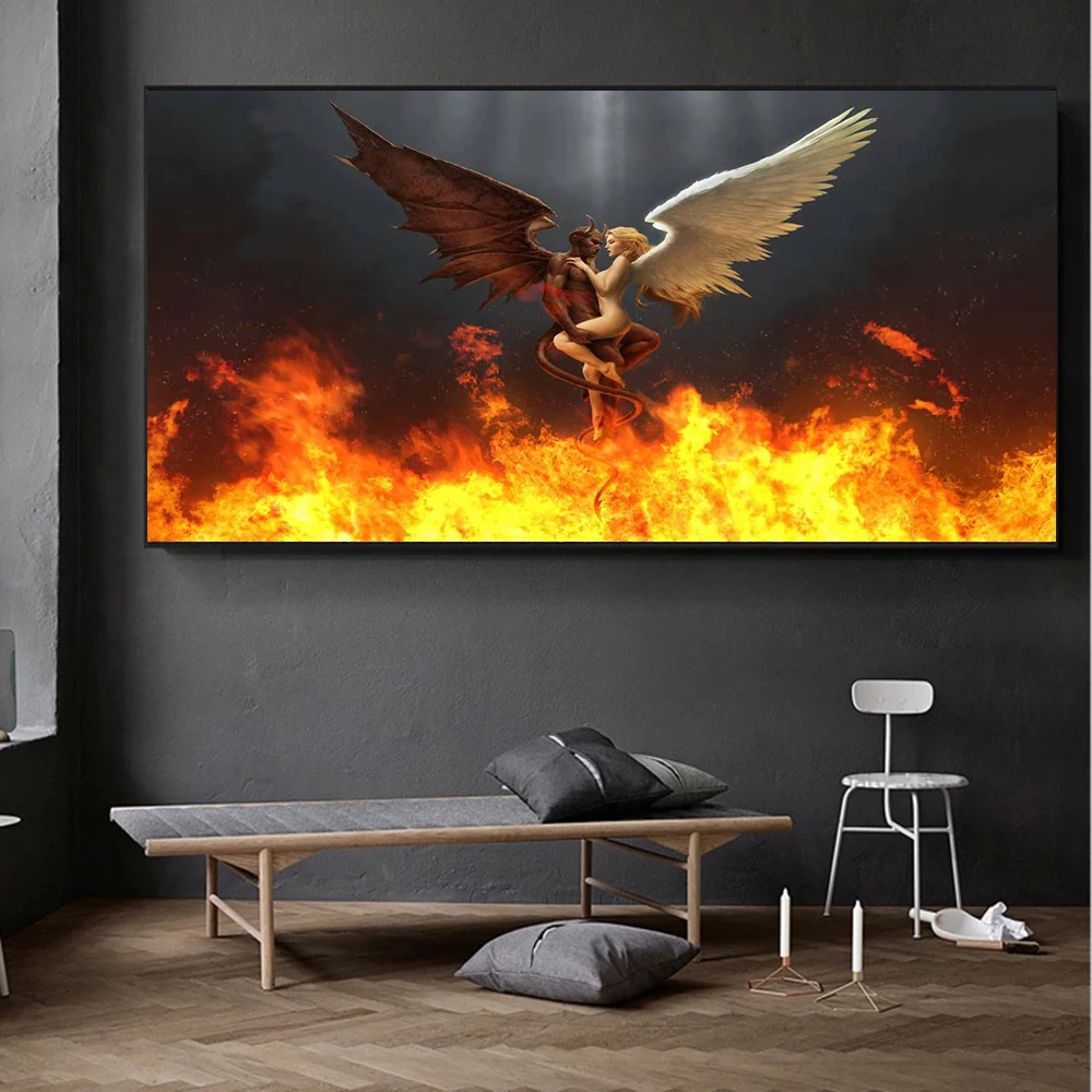 Angel And Devil Oil Painting