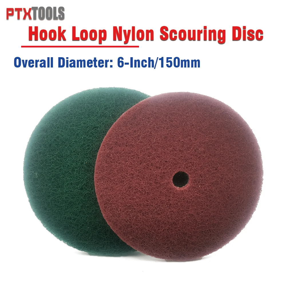 10pcs-6-inch-150m-Power-Scrub-Pads-for-Drill-Polish-Scouring-Pad-Hook ...