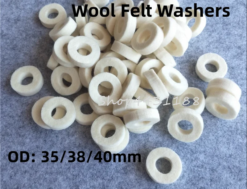 30pcs Dia.35/38/40mm, Wool Felt Washers Felt Button Washers Locks Oil ...