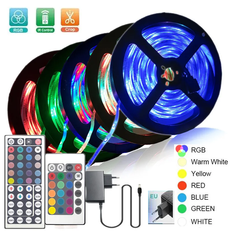 Tira-de-luces-Led-impermeable-rollo-de-luz-Flexible-RGB-color-blanco-c ...