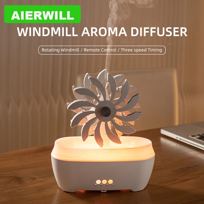 WINDMILL-ATMOSPHERE-LAMP-Humidifier-Flame-Volcano-Light-Timer-Flame-Humidifier-Ultrasonic ...