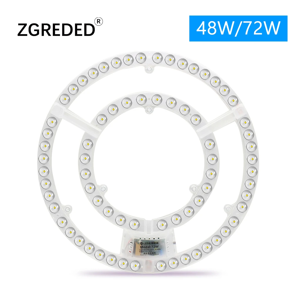 Led-Panel-220V-Ceiling-Light-Replacement-Led-Module-72W-Round-Circle ...