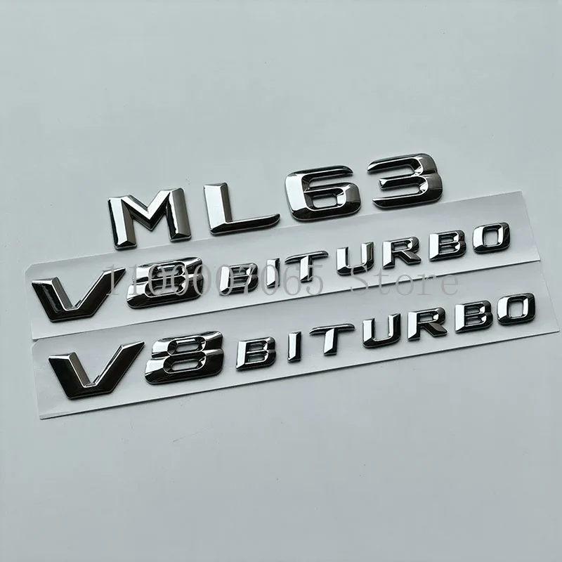 2015-Chrome-Sharp-3D-Letters-ML63-V8-Biturbo-Top-ABS-Emblem-for ...