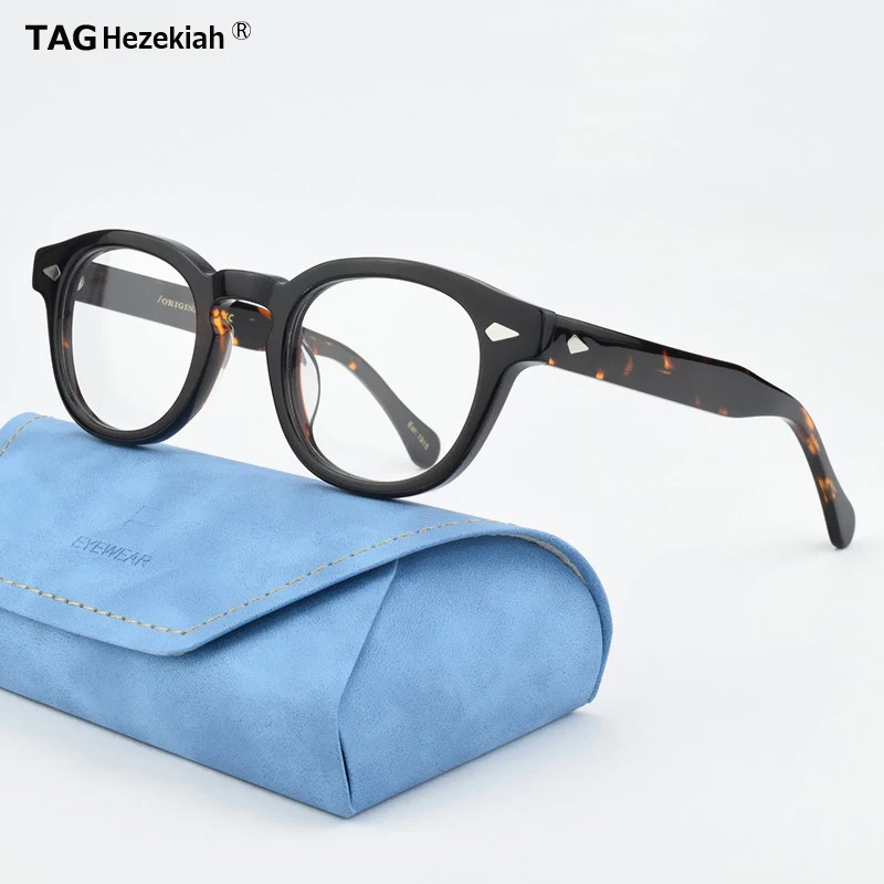 2024-Retro-Eyeglasses-Frames-for-Men-Johnny-Depp-High-Quality-Acetate ...