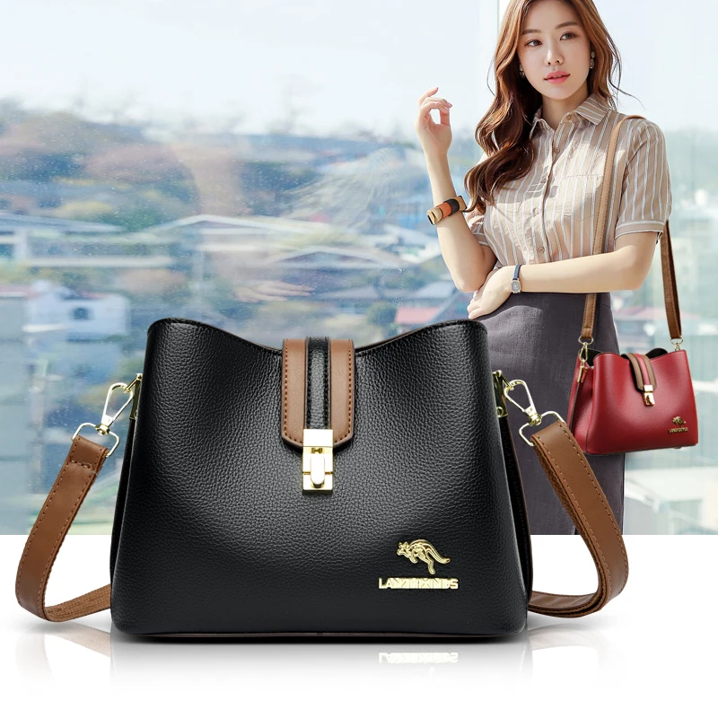 Women Bags Designer Handbags Casual Leather Cowhide High Capacity ...