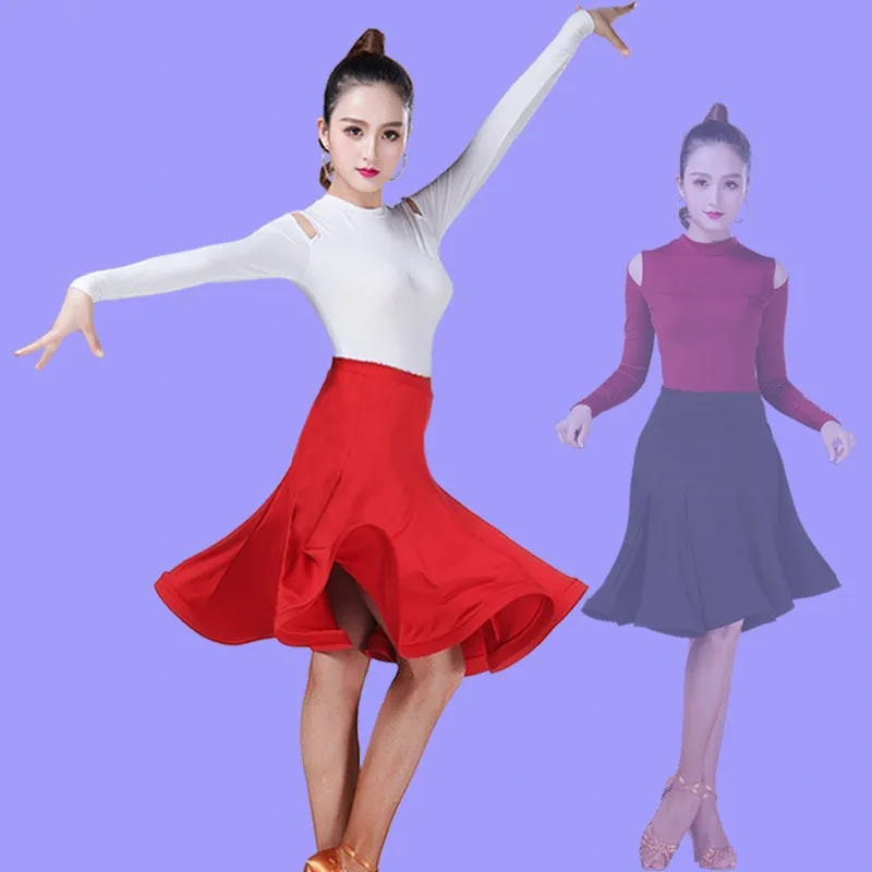 Women-Latin-Dance-Fishtail-Skirt-Dress-Salsa-Tango-Ballroom-Dancewear ...