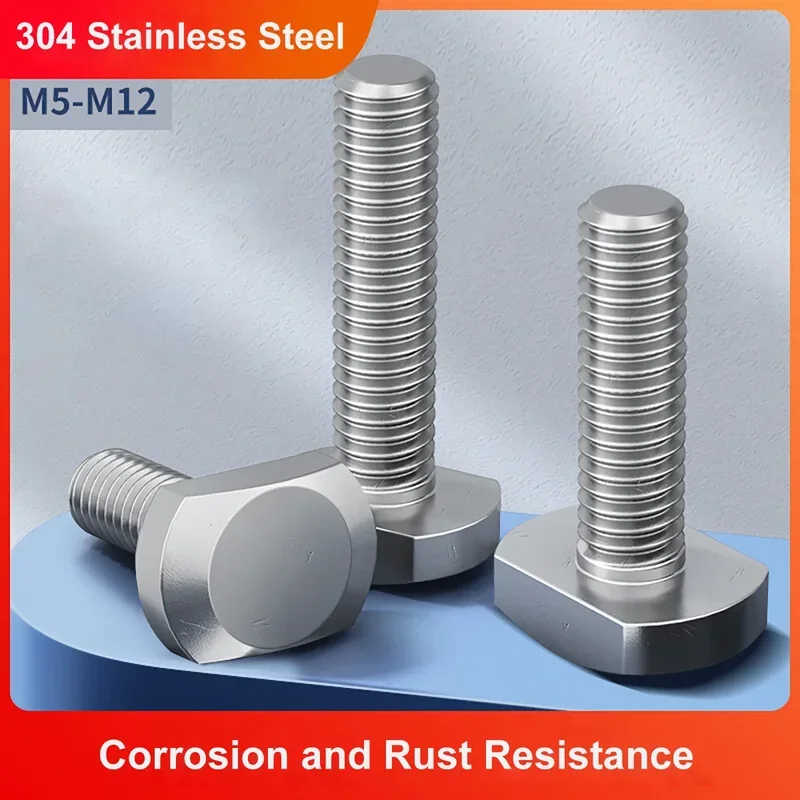 M5 M6 M8 M10 M12 Bolts for T-Slot GB37 304 Stainless Steel T Shape T ...