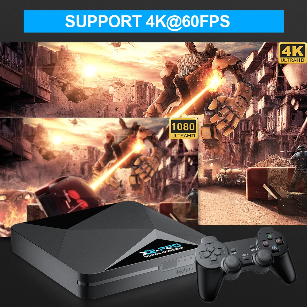 256g 70000 jeux - Super console de jeu vidéo domestique rétro, X2 PRO ...