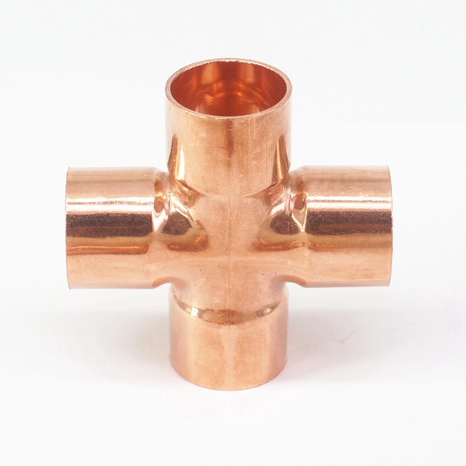 Inner Diameter 22x1mm Copper End Feed Cross 4 Ways Pipe Adapter Air ...