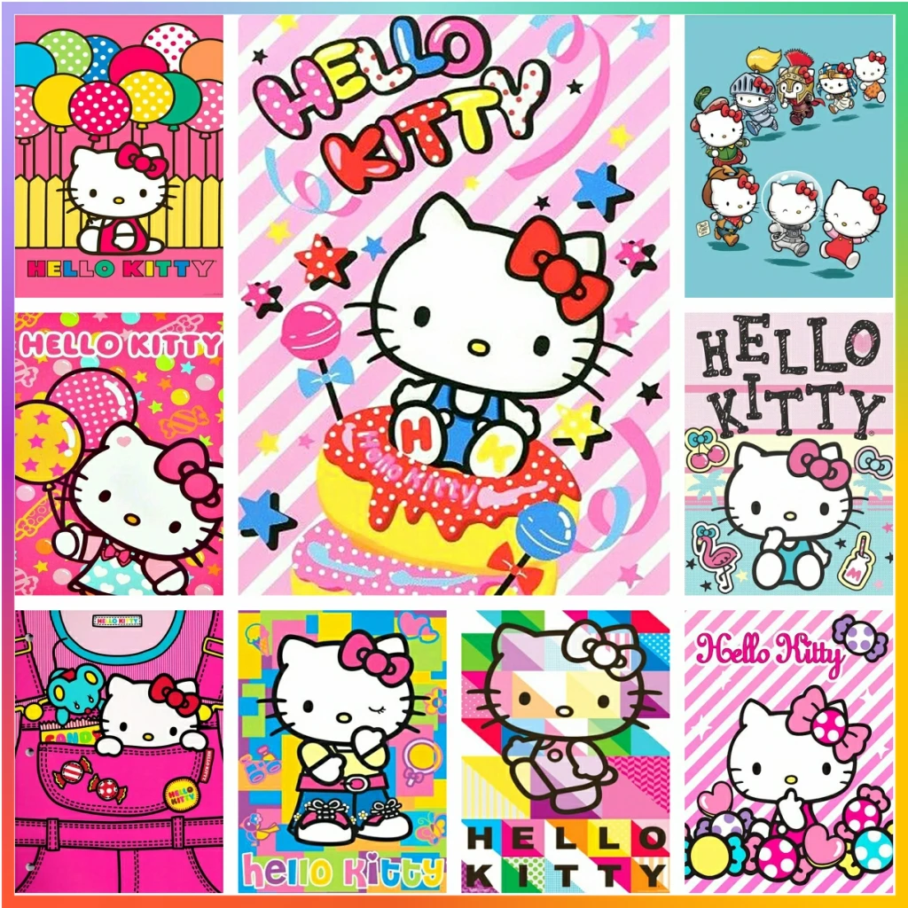 Sanrio-Cartoon-Hello-Kitty-Cat-Cute-Mosaic-Embroidery-Diamond-Painting ...