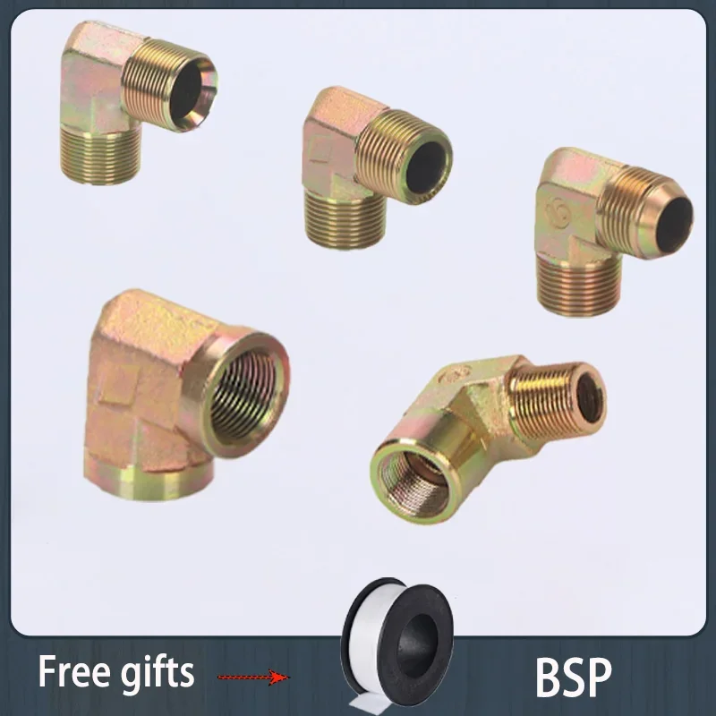 Hydraulic Fittings 90 Degree Elbow Female Male thread Carbon Steel BSP ...