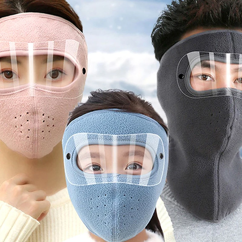 Winter-Unisex-Face-Warm-Mask-With-HD-Goggles-Windproof-Thick-Cycling ...