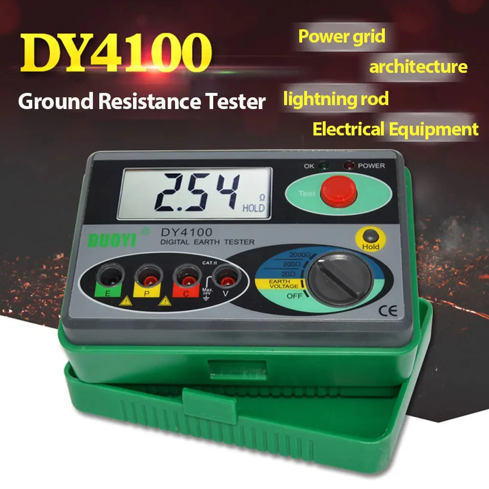 DY4100-Digital-Earth-Ground-Resistance-Meter-Meg-ohmmeter-0-2000-Ohm ...