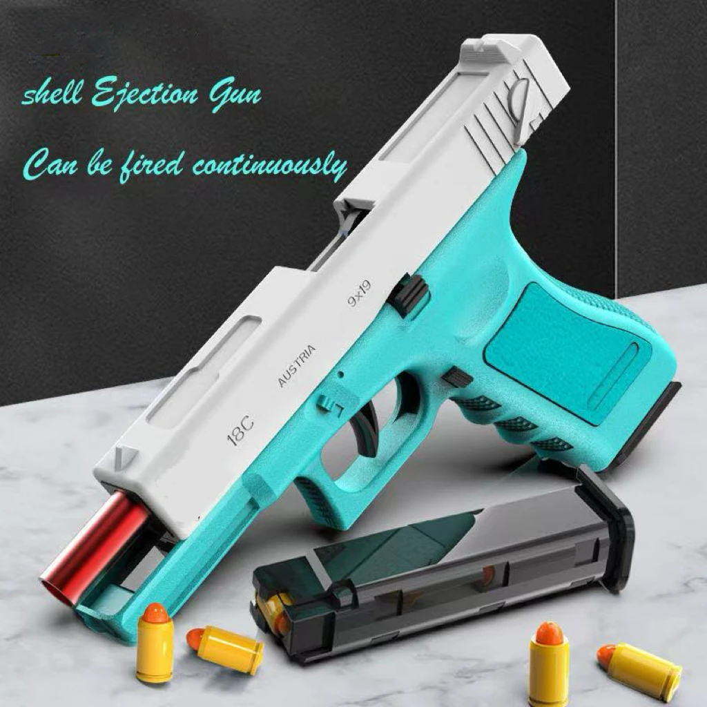 2025.G18 Shell Throwing Automatic Burst Toy Gun Can Launch Soft Bullet ...