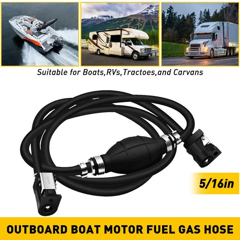 Universal-5-16-Fuel-Gas-Hose-Marine-Lines-Fuel-Line-Assembly-Outboard ...