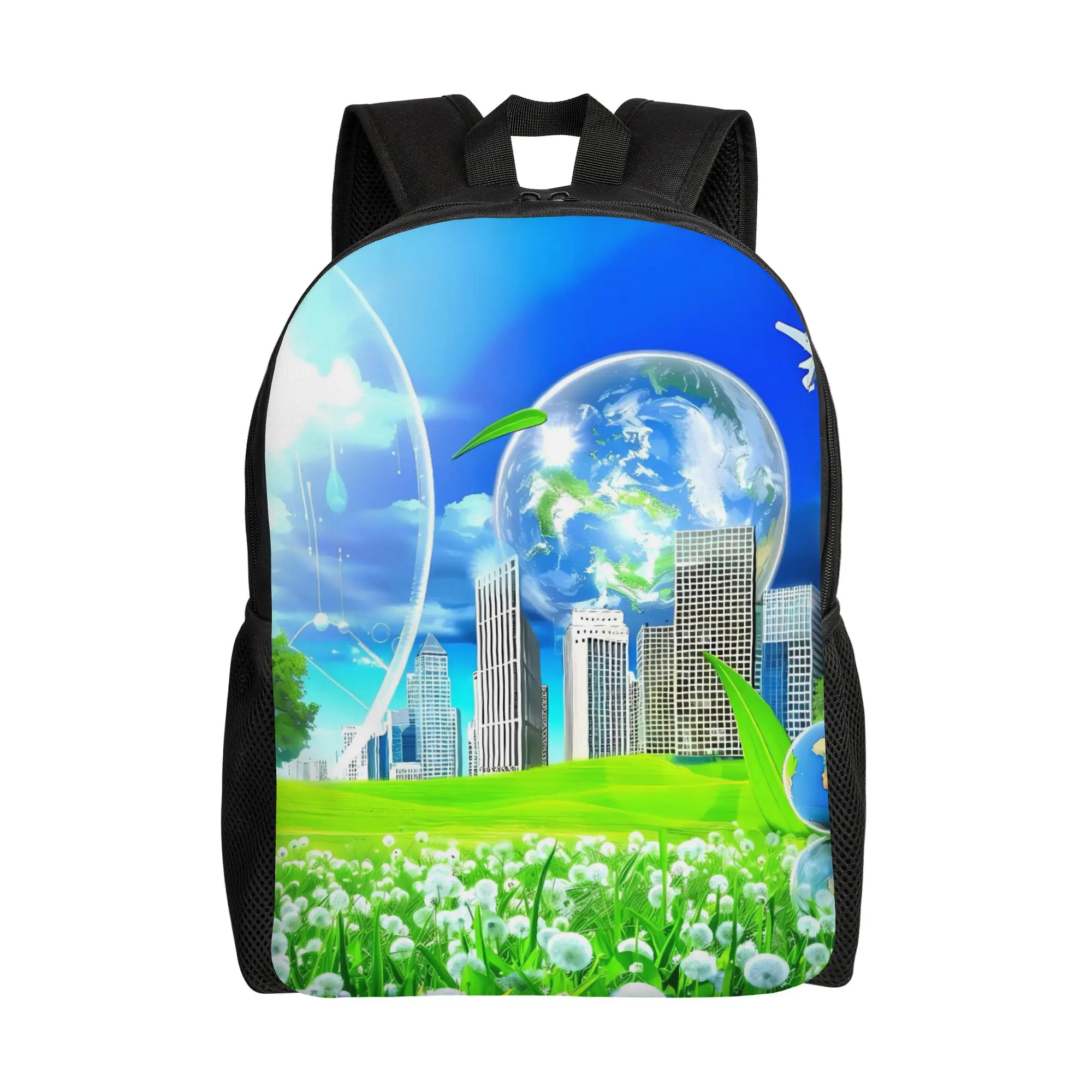Frutiger Aero Graphic Backpack Travel Backpacks Male Stylish School ...