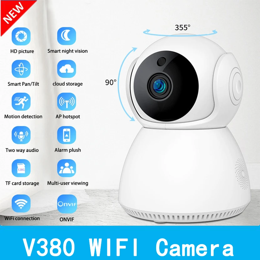 V380 IP Camera WiFi 5MP WiFi PTZ IP Camera 1080P Mini Indoor CCTV ...