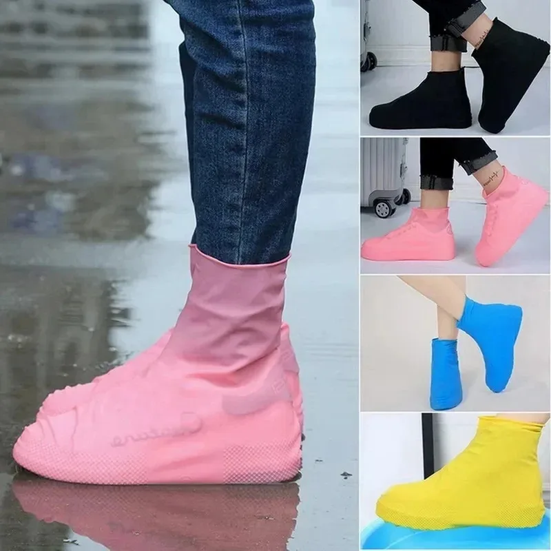 Thicken-Waterproof-Shoe-Covers-Silicone-Anti-Slip-Rain-Boots-Unisex ...
