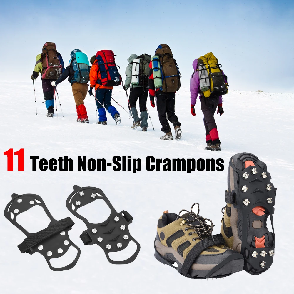 11-Teeth-Crampons-for-Snow-and-Ice-Climbing-Shoes-Non-Slip-in-Winter ...
