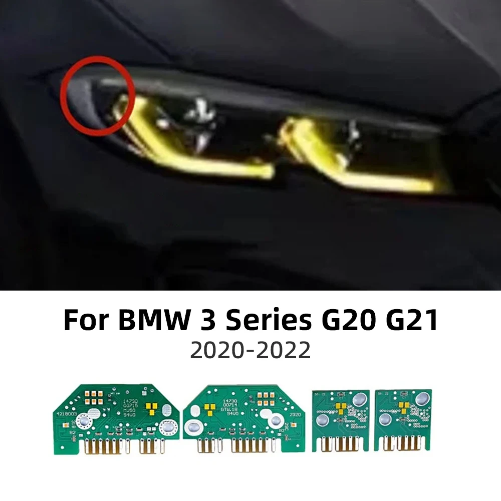 Yellow DRL Modules For BMW G20 G21 2020-2022 Daytime Running Light Turn ...