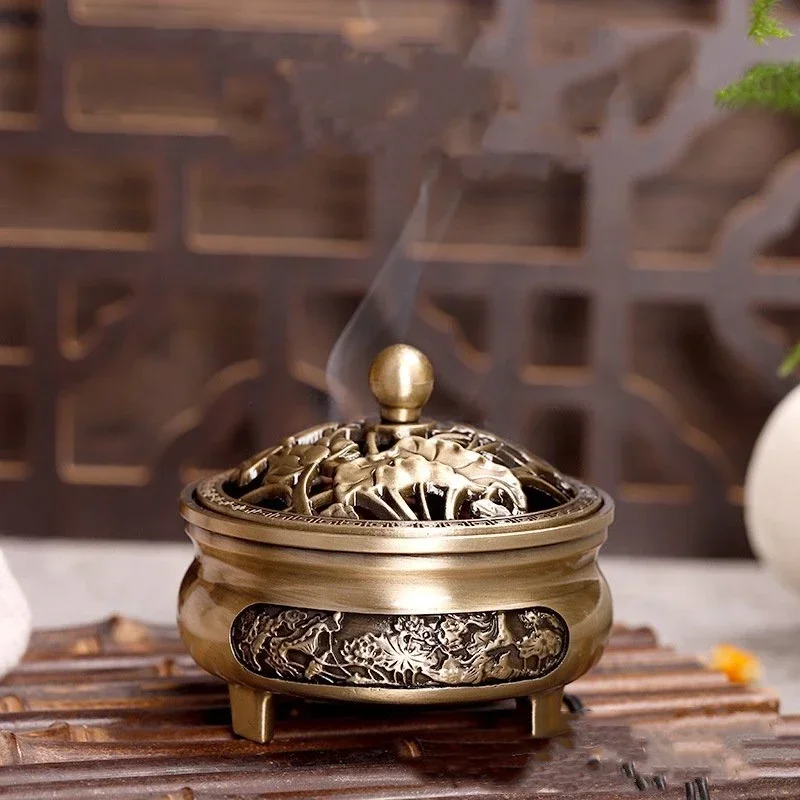 Pure-Copper-Antique-Three-legged-Aromatherapy-Stove-DIY-Household ...