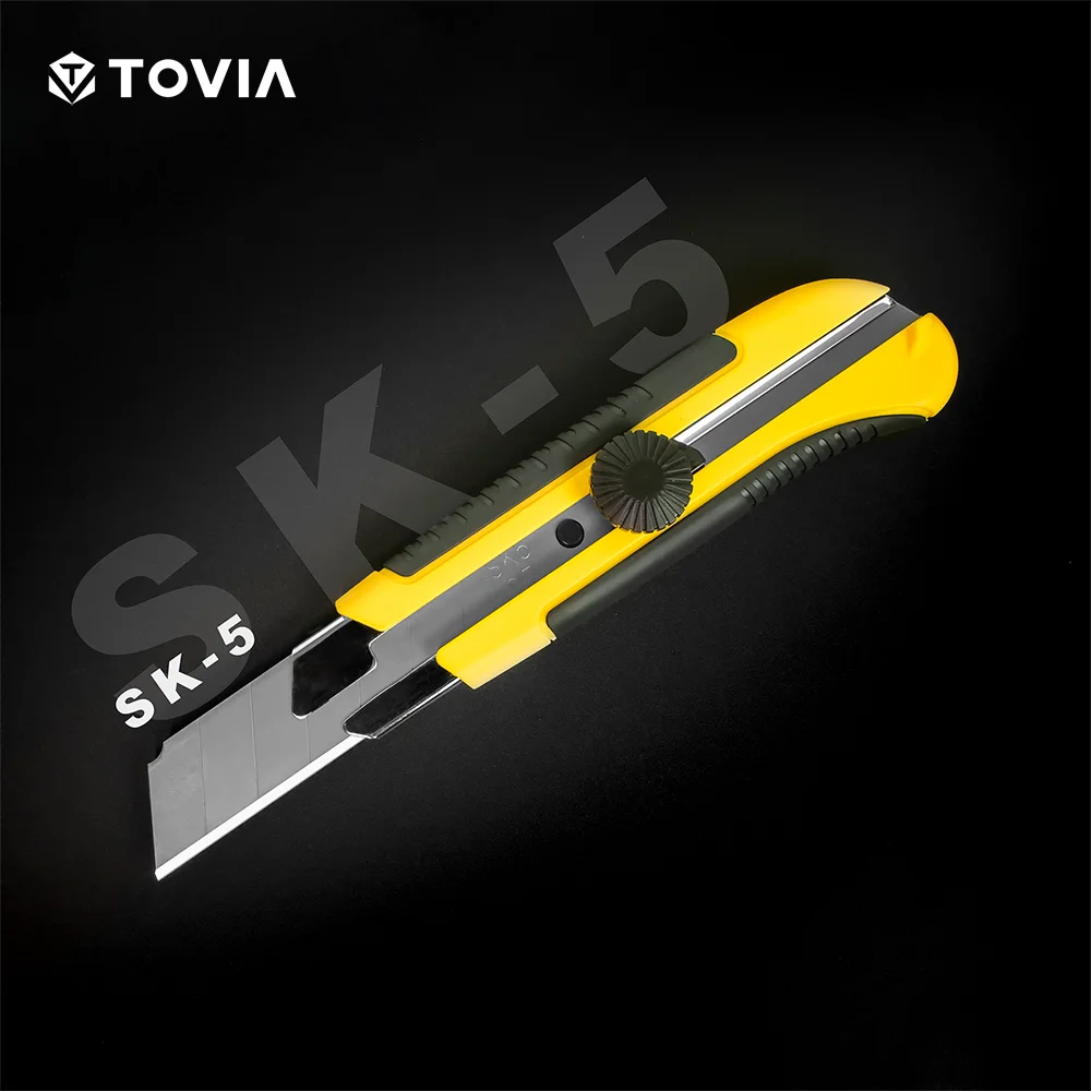TOVIA 25mm Utility Knife SK5 Stainless Steel Blade Retractable Knife ...
