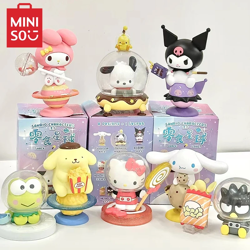 Miniso Sanrio Blind Box Walk Snack Planet Series Model Hellokitty
