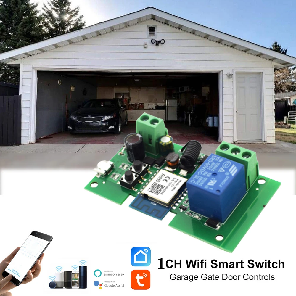 Wifi-Garage-Door-Opener-Smart-Switch12V-24V-220V-Relay-Module-1-2-4 ...