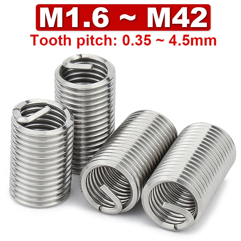 304 Stainless Steel Screw Tooth Thread Repair Sleeve Wire Protective ...