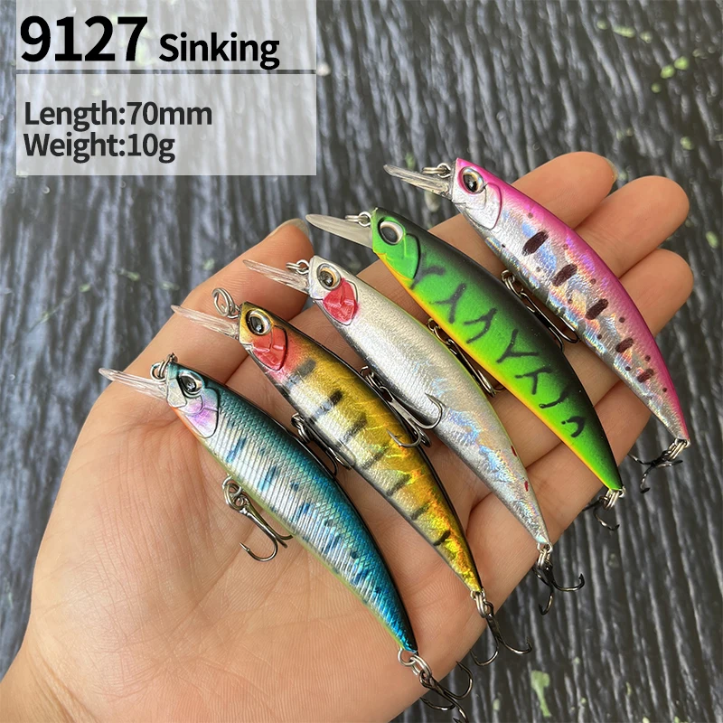 70mm-10g-Sinking-Minnow-Fishing-Lures-Artificial-Hard-Bait-Pesca-Wobblers-for-Pike-Plastic ...