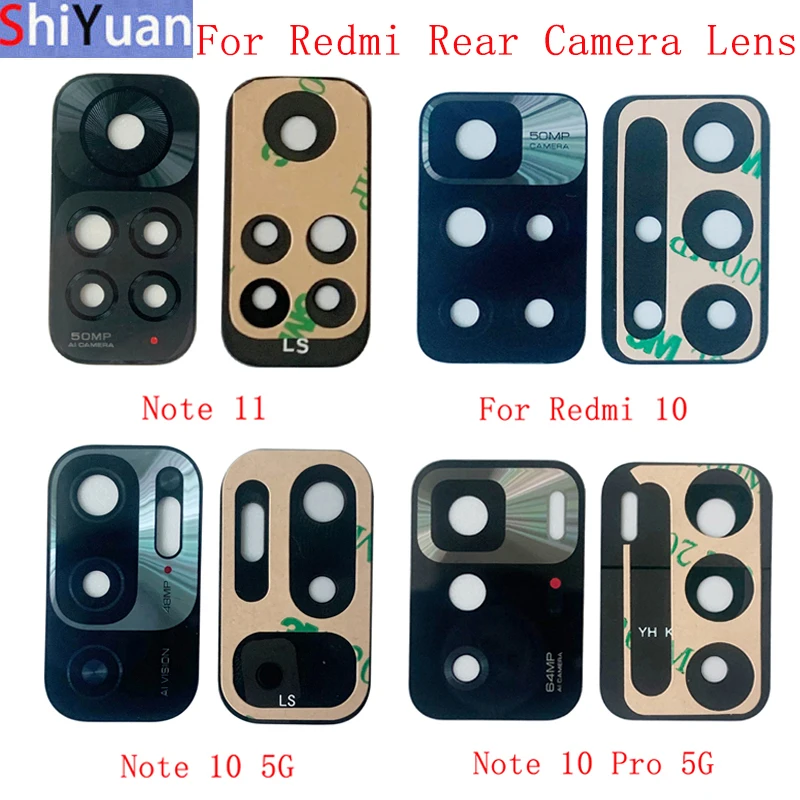 10Pcs-Original-Back-Rear-Camera-Lens-Glass-For-Xiaomi-Redmi-10-Note-10 ...