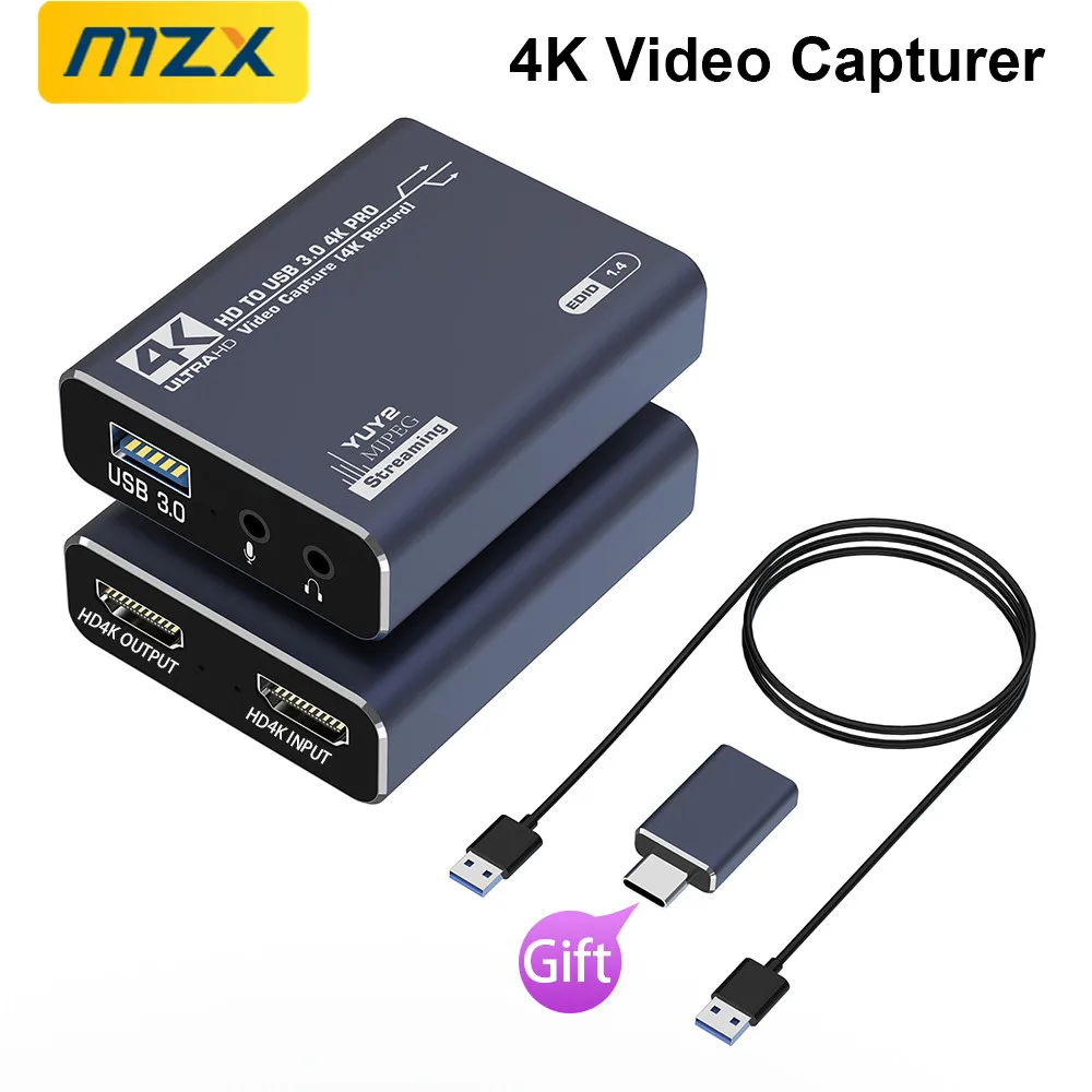 MZX-Video-Capture-Card-Grabber-HDMI-Compatible-4K-60Hz-30Hz-USB-3-0-C ...