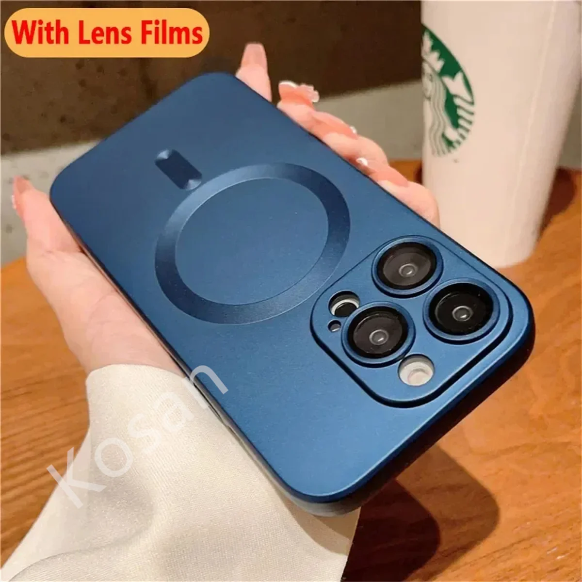 Luxury-Magsafe-Magnetic-Phone-Case-Lens-Protection-Frosted-Case ...